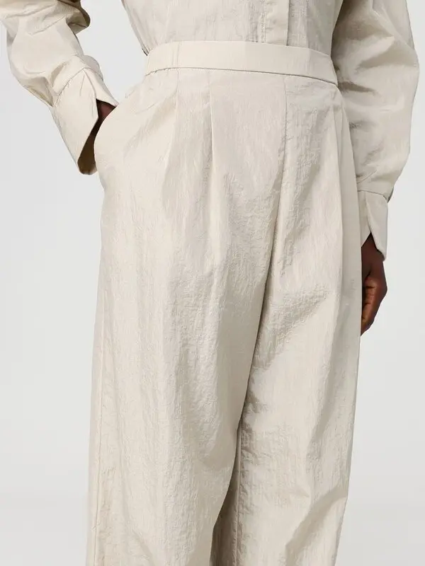 Max Mara Crinkled Taffeta Wide-leg Trousers - Beige