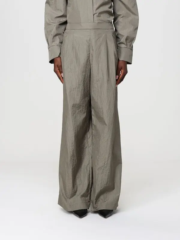 Max Mara Crinkled Taffeta Wide-leg Trousers - Green