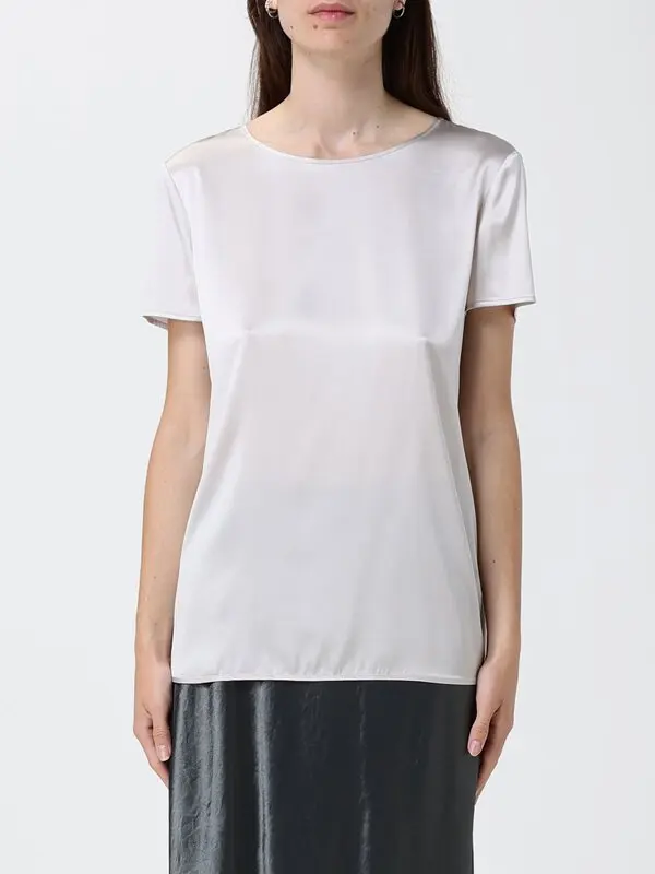 Max Mara Silk Short Sleeve Top - Ice