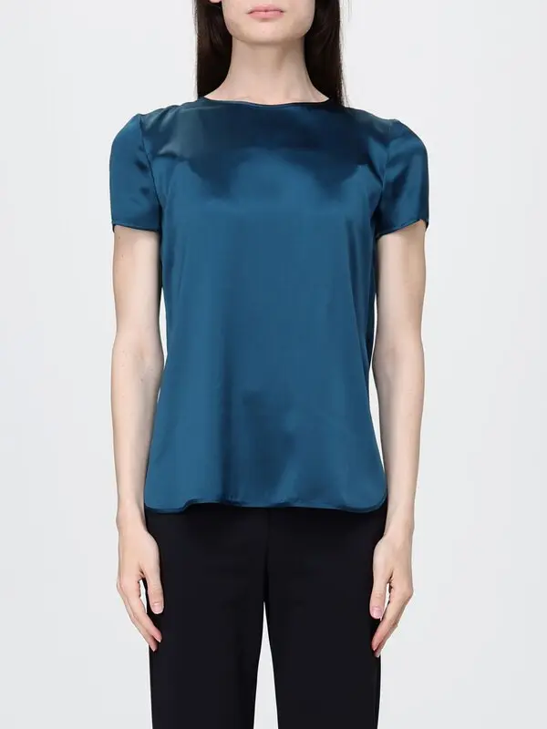 Max Mara Round Neck Top - Petroleum Blue