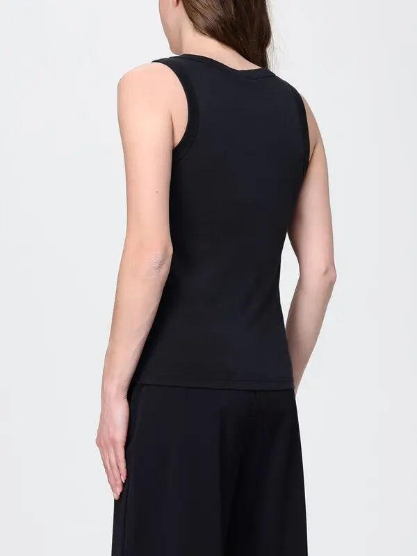 Max Mara Cotton Crewneck Top - Black