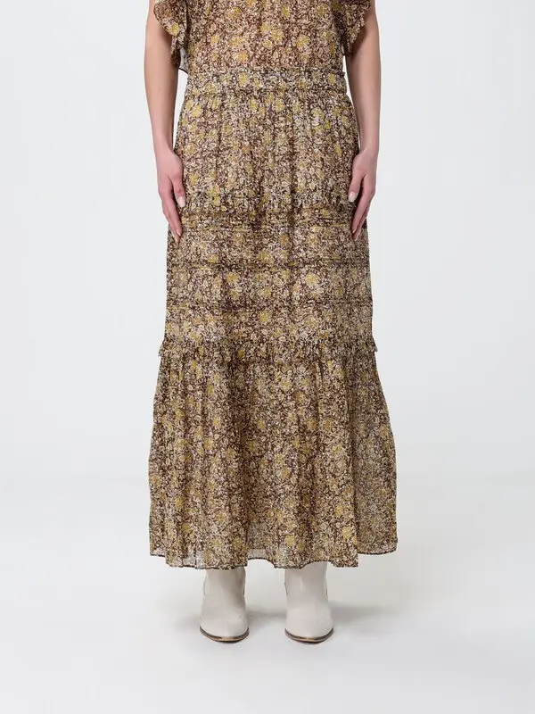 Isabel Marant Floral Print Maxi Skirt - Kaki