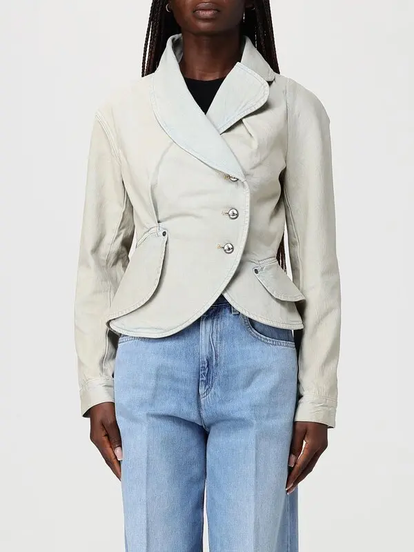 VIVIENNE WESTWOOD Asymmetric Cotton Blazer - Blue