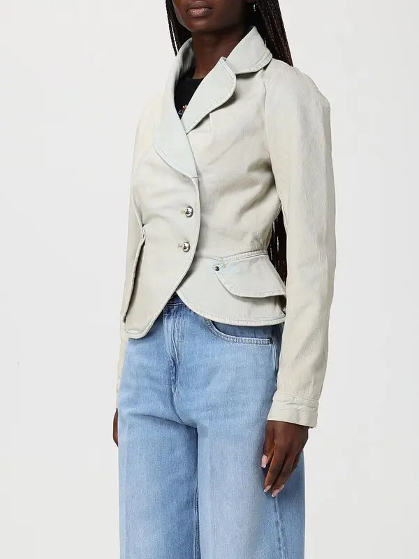 VIVIENNE WESTWOOD Asymmetric Cotton Blazer - Blue