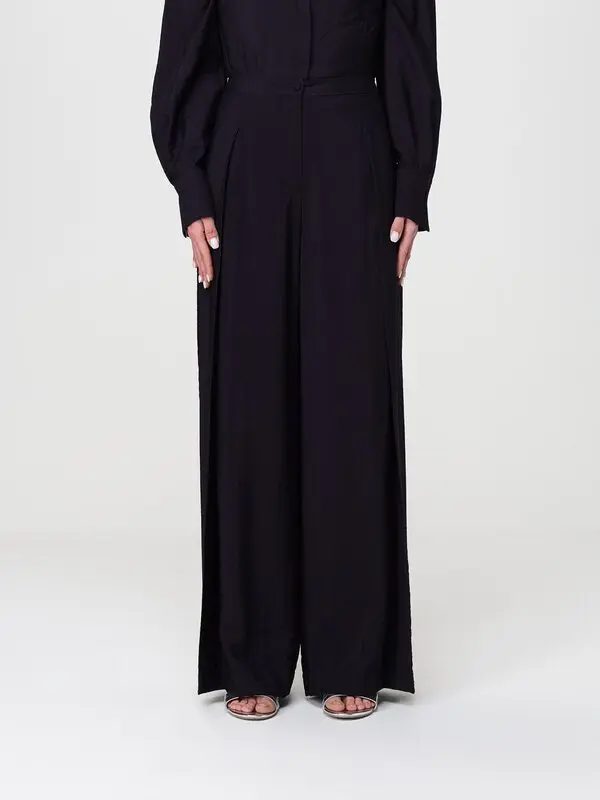 Emporio Armani Wide-leg Tailored Trousers - Blue