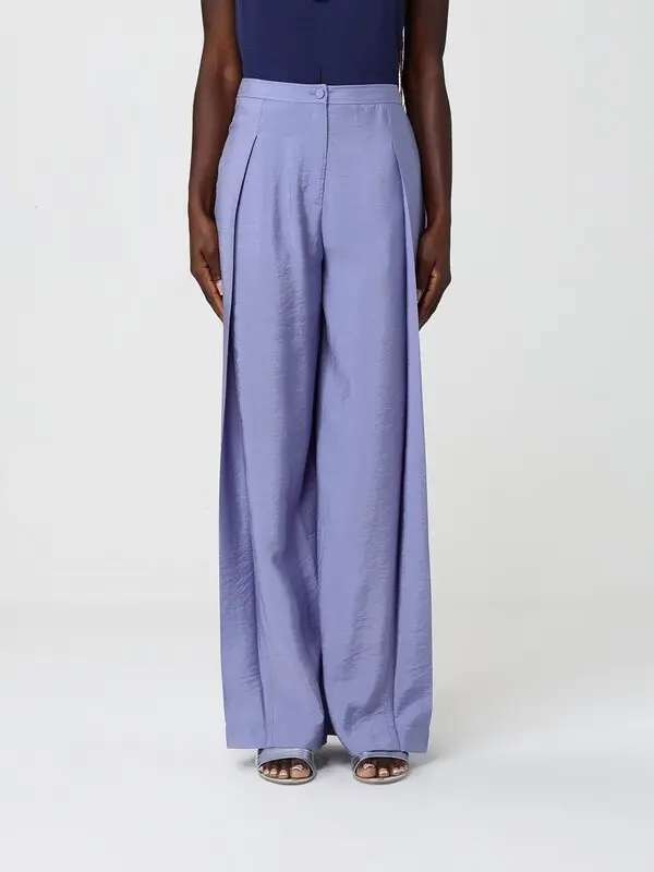 Emporio Armani Wide-leg Tailored Trousers - Lilac