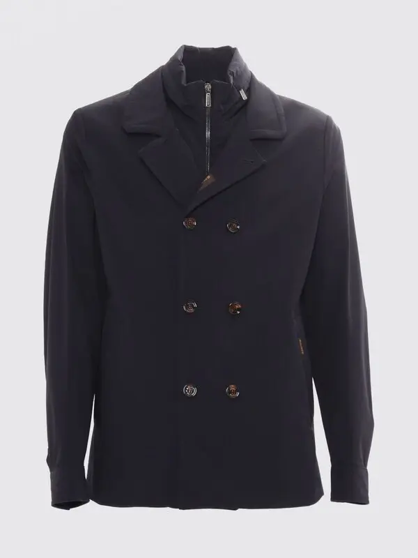 MOORER Double-breasted Technical Fabric Coat