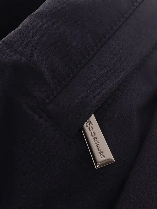 MOORER Double-breasted Technical Fabric Coat