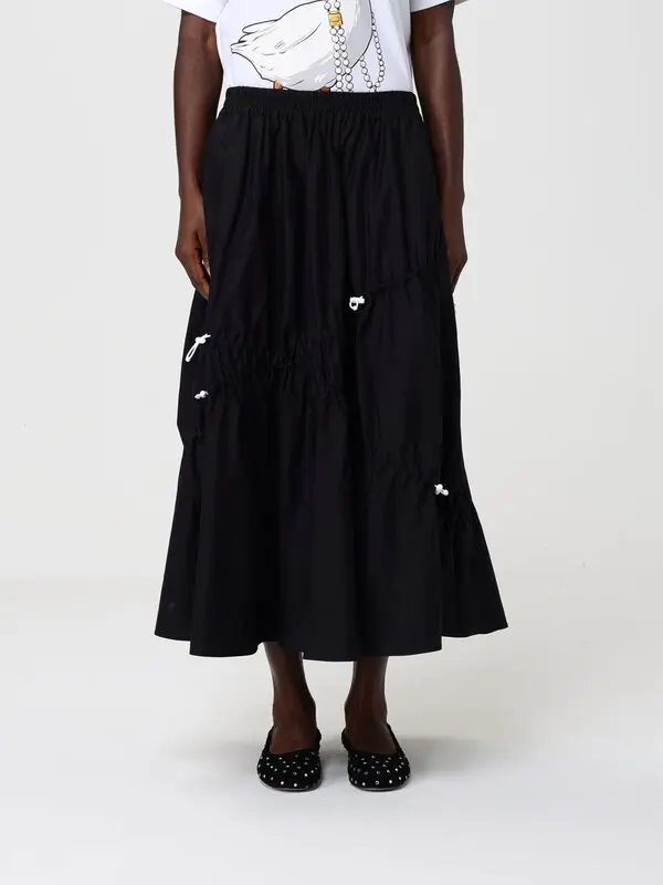 Moschino Cotton Midi Skirt - Black