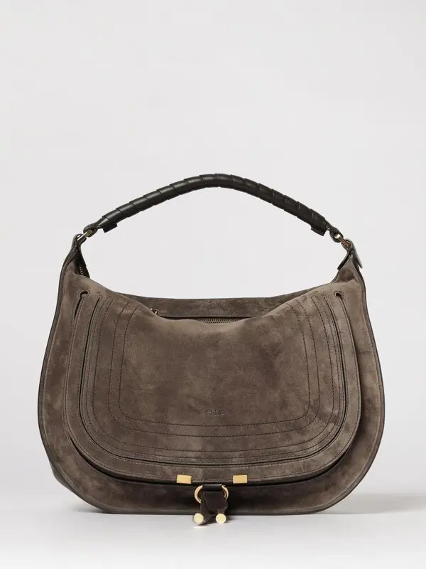 Chloé Marcie Suede Shoulder Bag - Brown