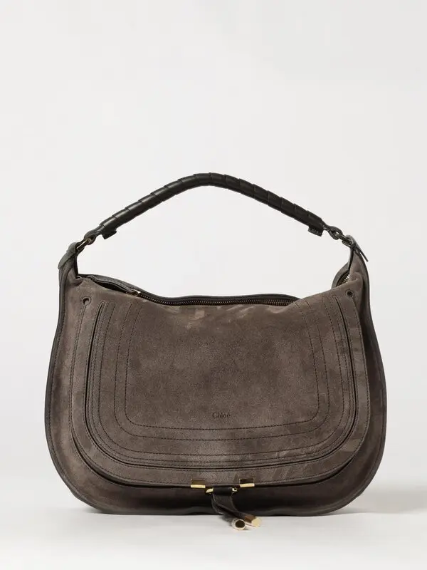 Chloé Marcie Suede Shoulder Bag - Brown