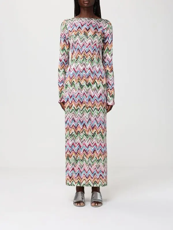 Missoni Long Sleeve Maxi Dress - Multicolor
