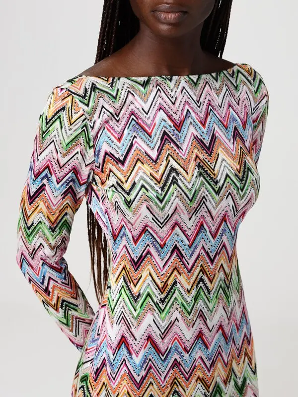 Missoni Long Sleeve Maxi Dress - Multicolor