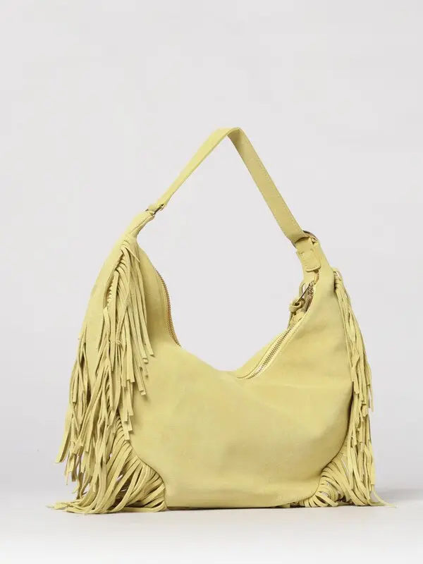 Orciani Suede Fringe Shoulder Bag - Yellow