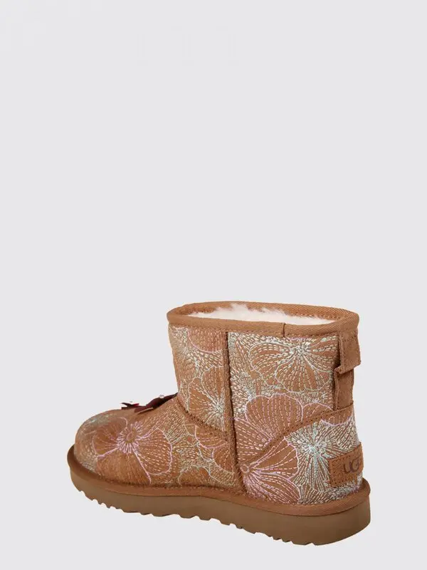 UGG Classic Mini Meadow Embroidered Suede Ankle Boots