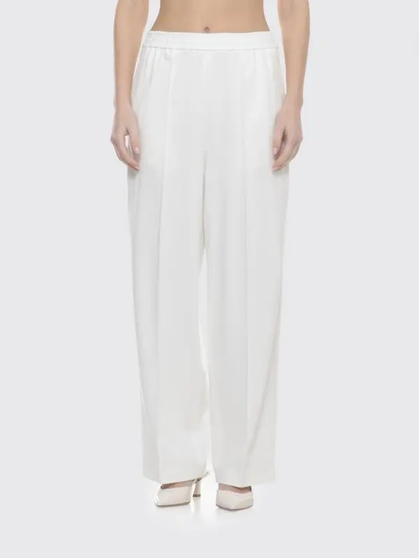 Fabiana Filippi Wide-leg Trousers In Viscose Blend - White