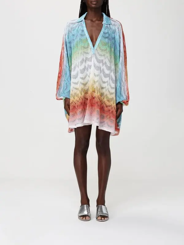 Missoni Chevron Knit Mini Dress - Red