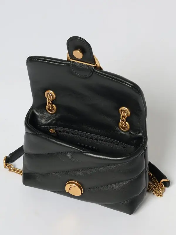Pinko Quilted Leather Mini Bag With Chain Strap