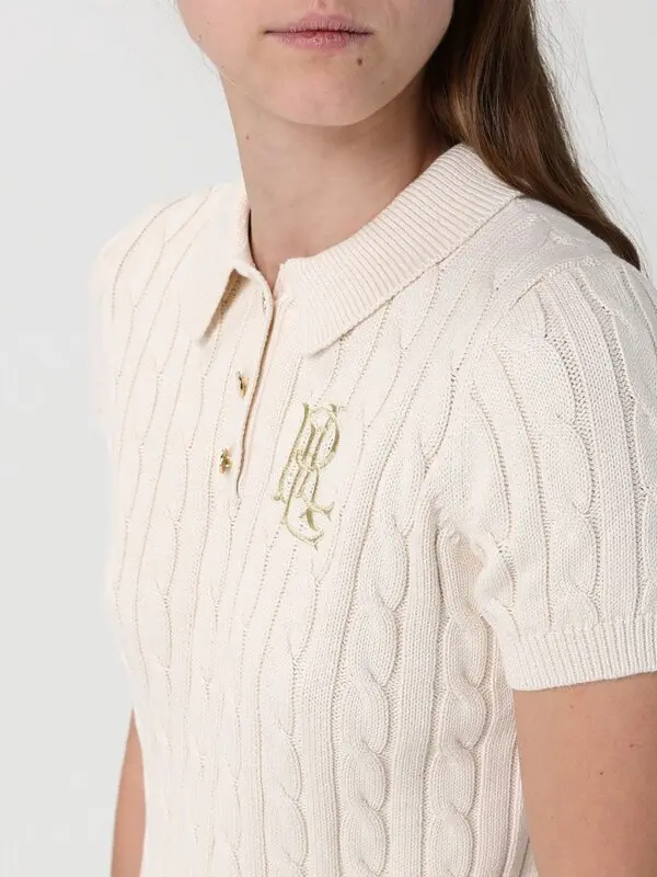 Ralph Lauren Cotton Knit Short Sleeve Polo - Beige