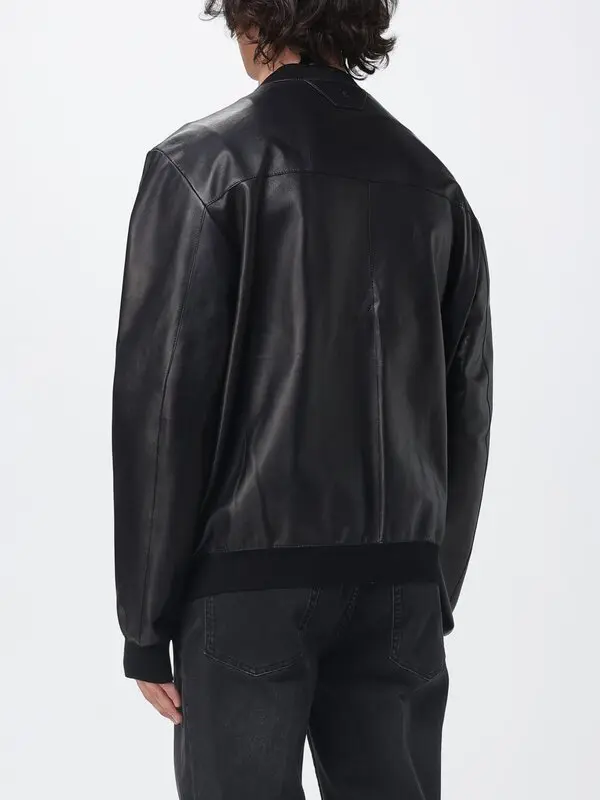 SALVATORE SANTORO Suede Bomber Jacket - Black