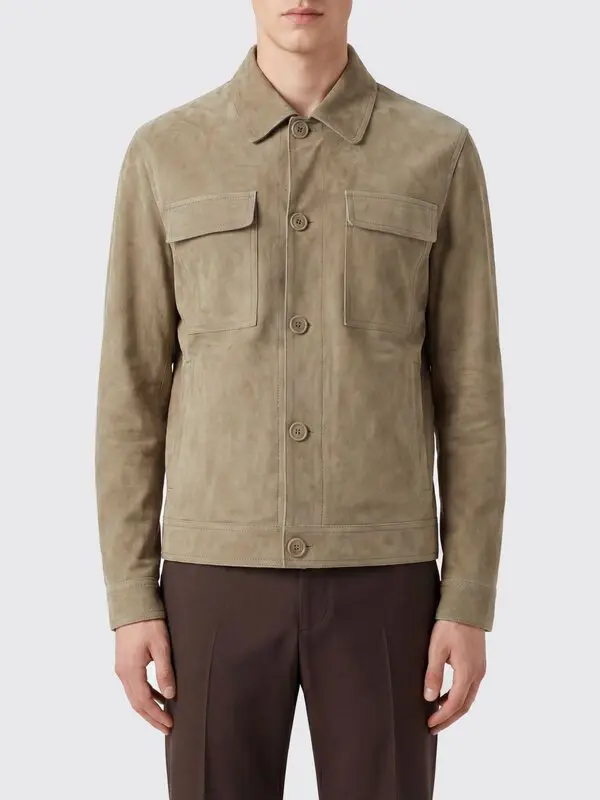 SALVATORE SANTORO Leather Jacket - Sand