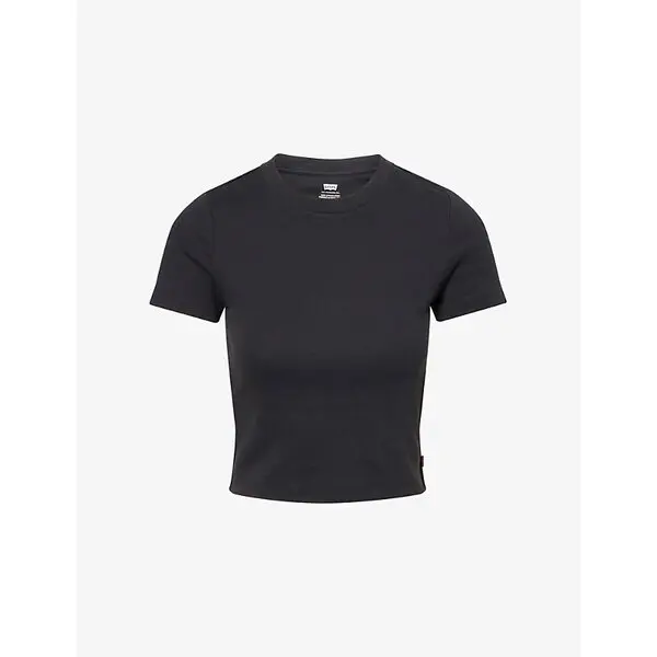 LEVI'S Essential Sporty Round-neck Cotton-jersey T-shirt - Caviar