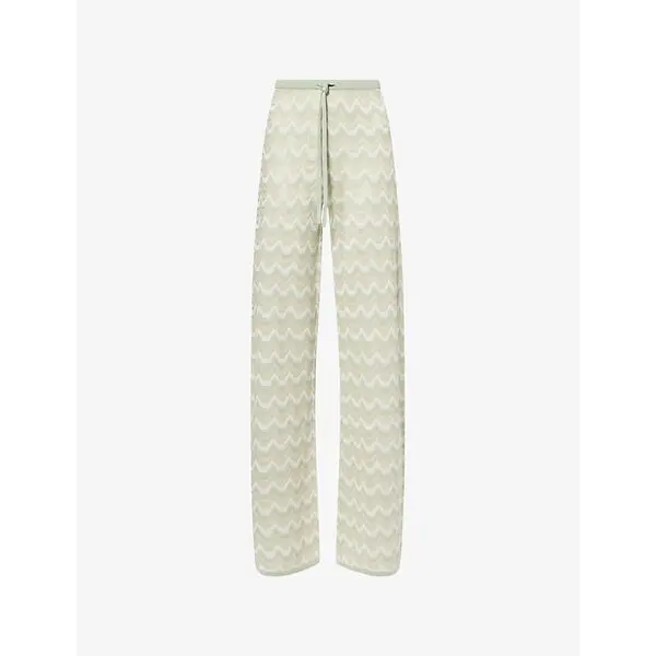 Devon Windsor Fiora Stripe Knitted Trousers - Aloe