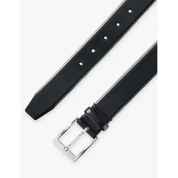 BOSS Branded-buckle Leather Belt