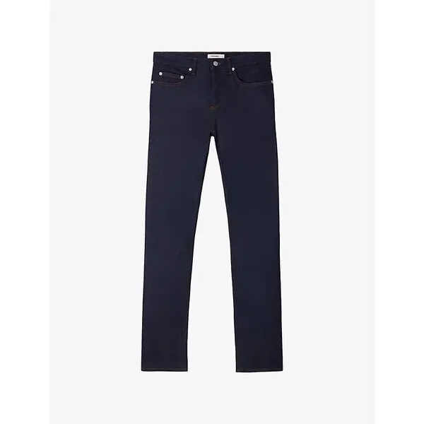 Sandro Slim-fit Tapered-leg Denim Jeans - Raw-denim