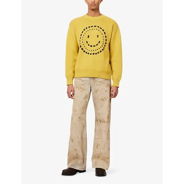 HERESY Smiler Motif Cotton Jumper