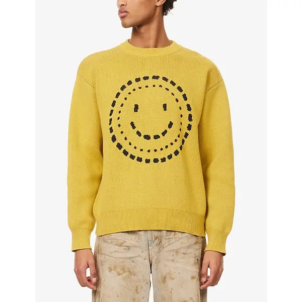 HERESY Smiler Motif Cotton Jumper
