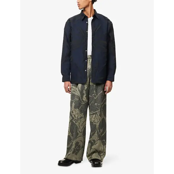 Dries Van Noten Jacquard-print Woven Trousers