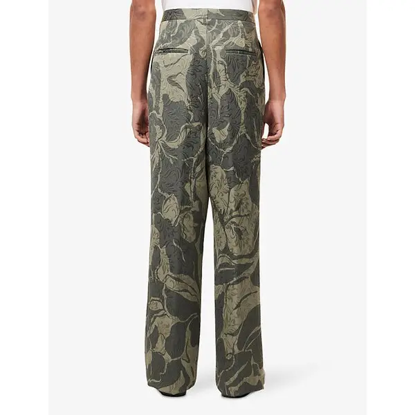 Dries Van Noten Jacquard-print Woven Trousers
