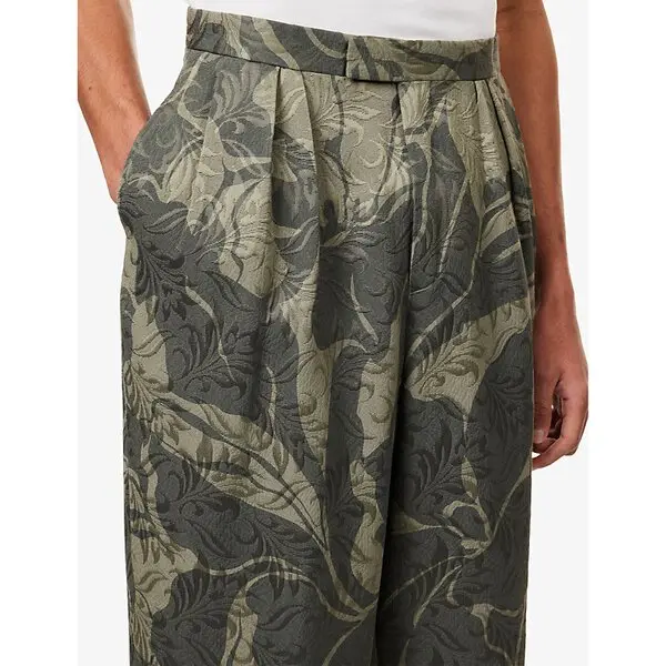 Dries Van Noten Jacquard-print Woven Trousers