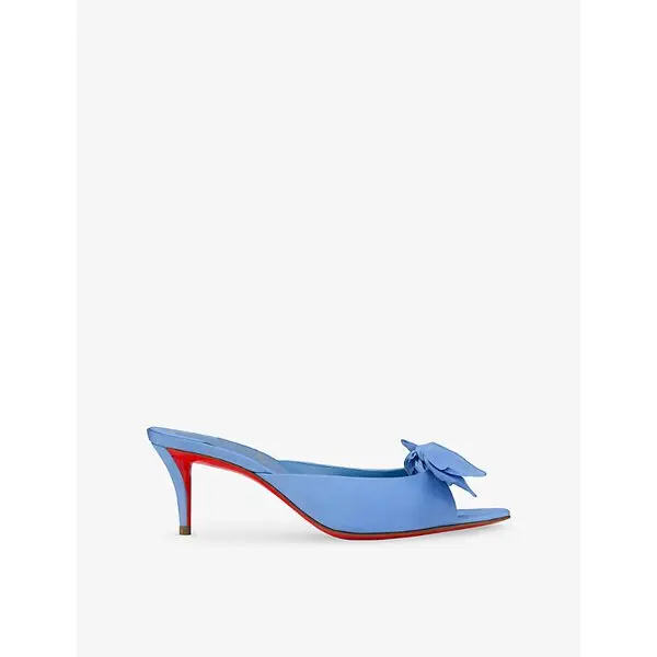 CHRISTIAN LOUBOUTIN Mulazee 60 Silk Mules - Ceruleo