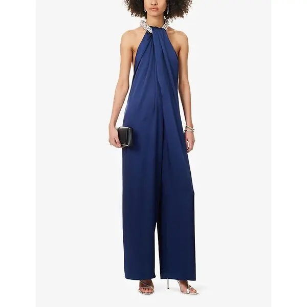 Stella McCartney Halterneck Satin Jumpsuit