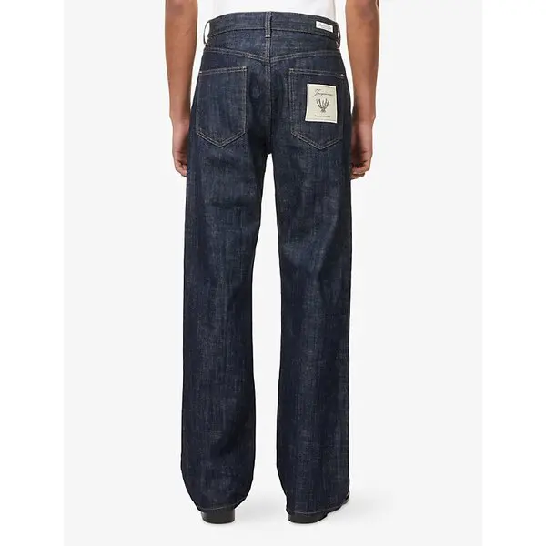 Jacquemus Logo-patch Wide-leg Denim Jeans