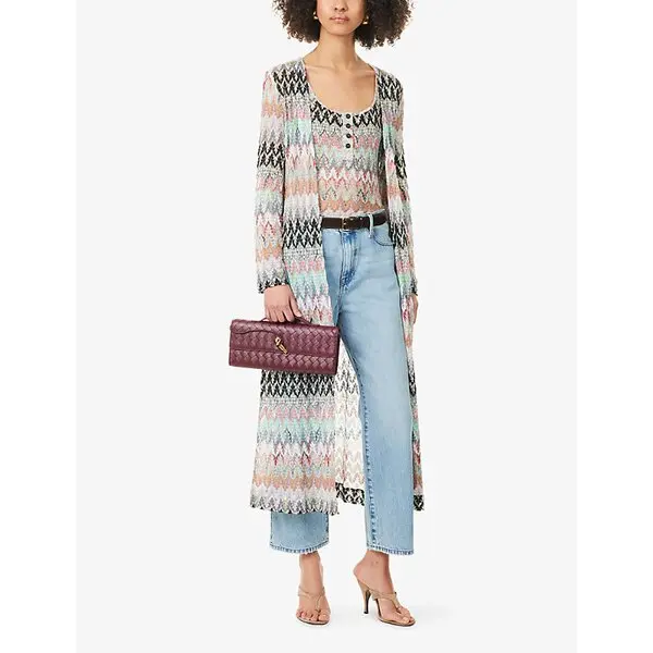 Missoni Chevron Knit Long Cardigan