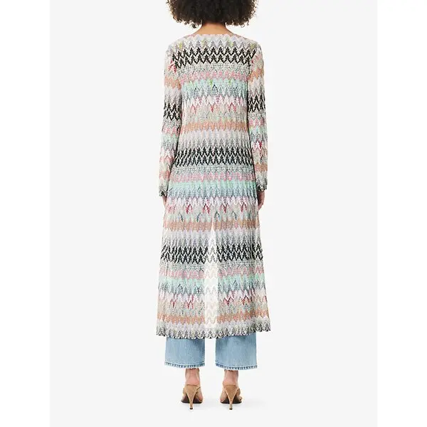Missoni Chevron Knit Long Cardigan