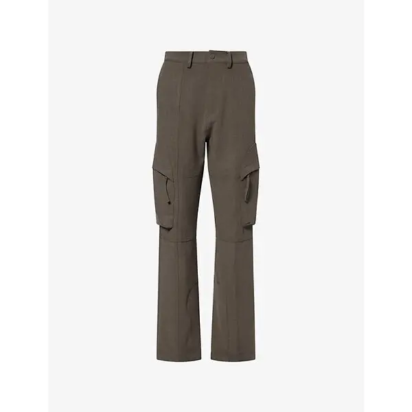 THE FRANKIE SHOP Kelly Woven Cargo Trousers - Taupe Melange