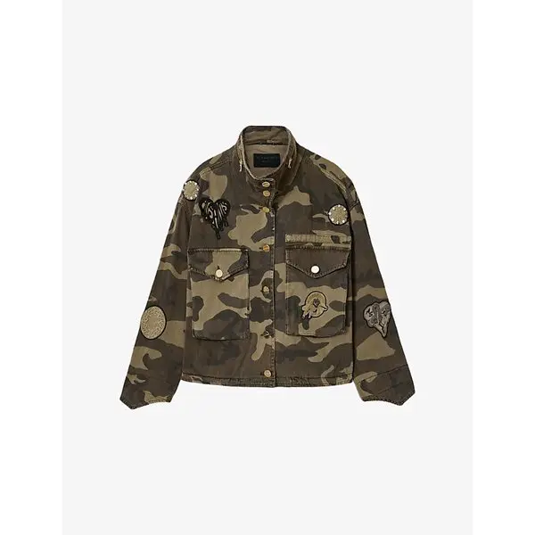 ALLSAINTS Clay Camouflage Cotton Jacket - Camo Green