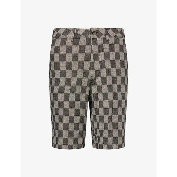 HERESY Trellis Checked Linen And Cotton-blend Shorts - Multi