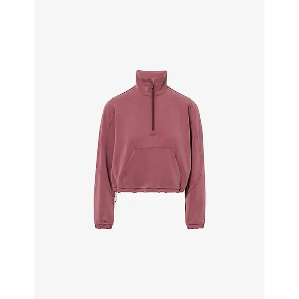 Lululemon Brushed Softstreme Half-zip Sweatshirt - Burgundy Bay