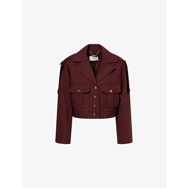 Zimmermann Luna Wool Cargo Jacket - Mahogany