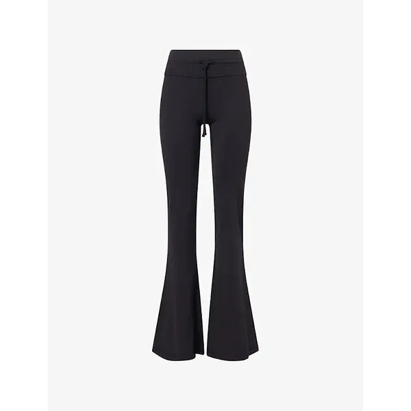 Lululemon Groove Ultimate Flared Stretch-rib Leggings - Black