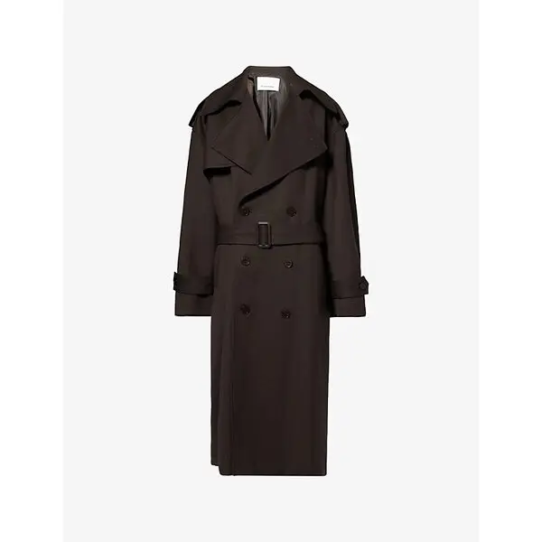 THE FRANKIE SHOP Dursley Long Wool-blend Trench Coat - 200-brown