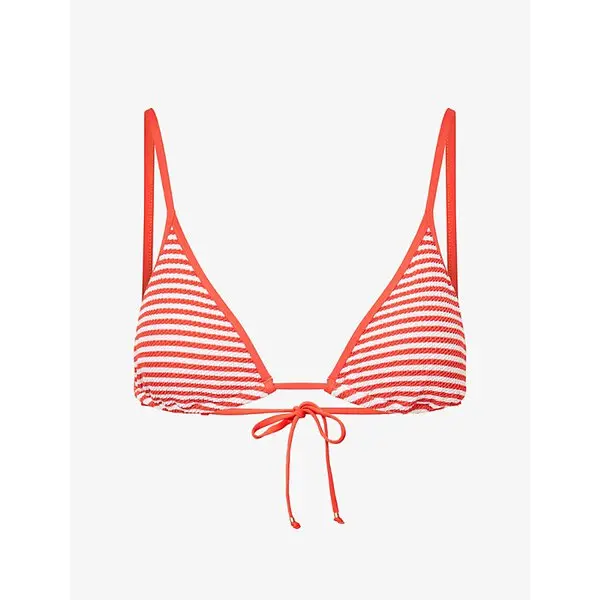 Seafolly Clubhouse Triangle Bikini Top - Flame