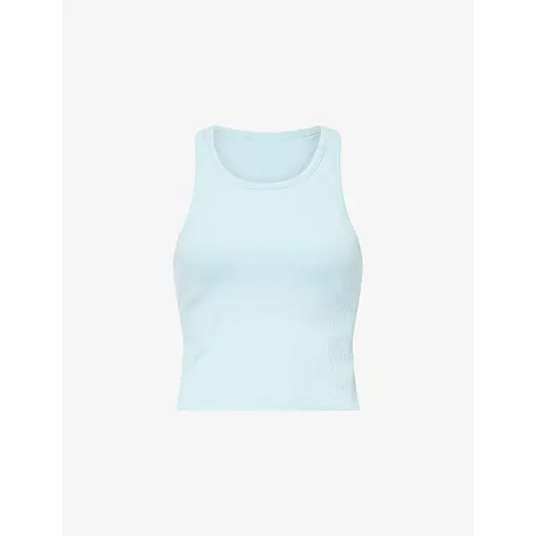 Lululemon Ebb To Street Cropped Racerback Tank Top - Foam Cloud