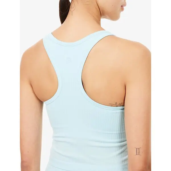 Lululemon Ebb To Street Cropped Racerback Tank Top - Foam Cloud
