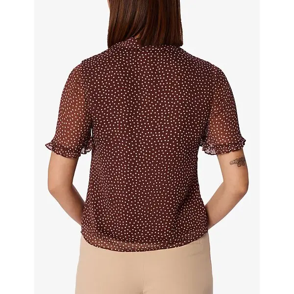 Whistles Polka-dot Short-sleeve Woven Shirt